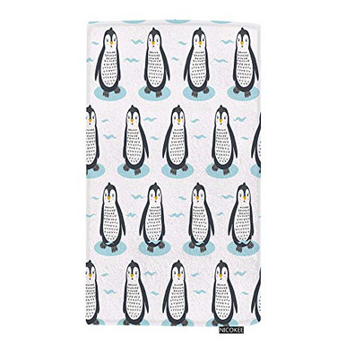 NICOKEE Penguin Home Towels Cute Cartoon Penguin Chick Kawaii Animal ...