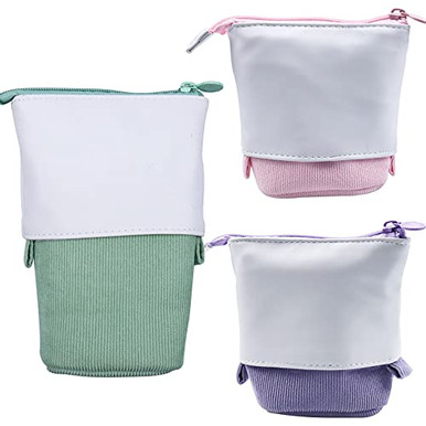 Telescopic Stand Store Pencil Holder Polka Dots Zipper Pencil Cases ...