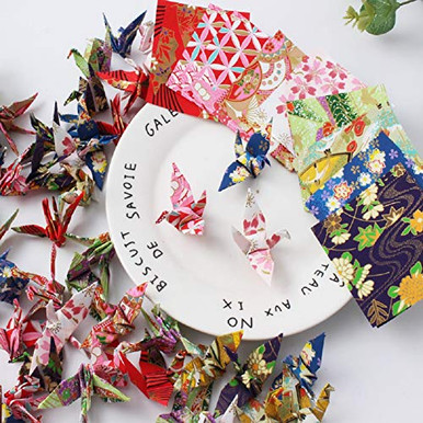 100Pcs Mini Premade Origami Washi Paper Cranes Folded Origami Cranes ...