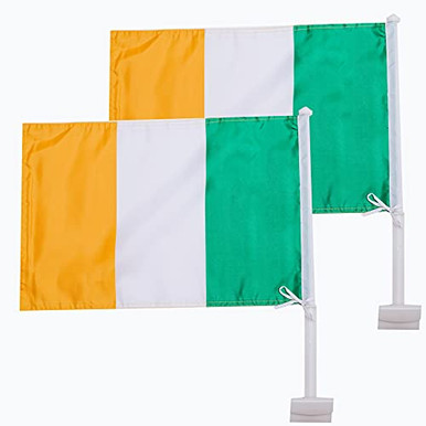 Car Flag Ireland Flag Outdoor with Irish Flag and Car Flag Pole Car ...