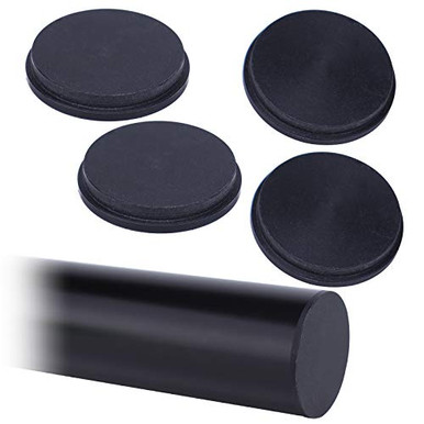 Muzata Deck Stair Railing Handrail Fitting Black Plastic Round End Cap ...