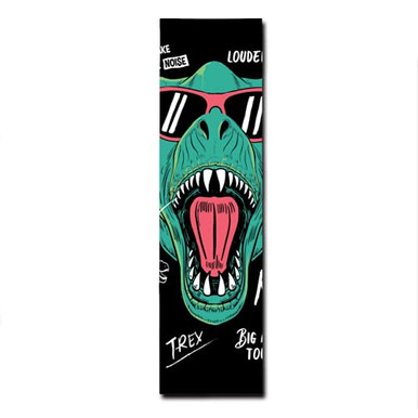 Hip Hop Tyrannosaurus Dinosau With Cool Slogans Skateboard Grip Tape ...