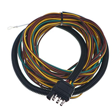 CARROFIX Trailer Wiring Harness 4-Way Flat Connector 25 FT Long - 18 ...