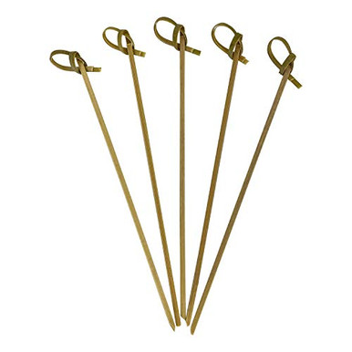 KingSeal Bamboo Wood Flower Knot Picks Skewers 6.0 Inches Perfect for ...