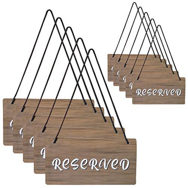Hanging Wooden Reserved Signs -10-Pack-- Reserved Signs for Church Pews ...