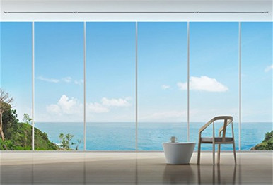 AOFOTO 7x5ft Business Office Sash Window Backdrop Seaside Seaview Room ...
