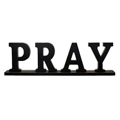Rustic Wood Pray Sign for Home Decor Decorative Wooden Cutout Word ...