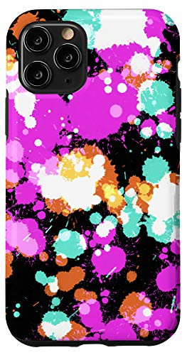 iPhone 11 Pro 80s Inspired Pink Teal Paint Splash Splatter Pattern ...