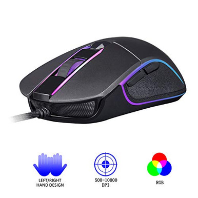 Sendowtek PC Gaming Mouse, 10,000 DPI Adjustable, Programmable Buttons ...