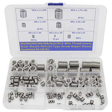 M3 M4 M5 M6 M8 M10 M12 Wire Thread Inserts Steel Sheath Helical Type ...