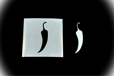 8" Reusable Sturdy Stencil Chili Pepper Stencil Template Mylar Cutout ...
