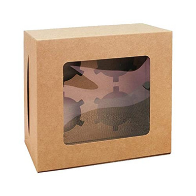 20 Pack Cupcake Boxes with WindowPie Boxes Kraft Bakery Boxes ...