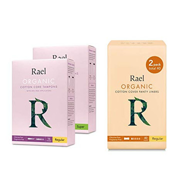 Rael Organic Cotton Unscented Tampons with BPA Free Plastic Applicator ...