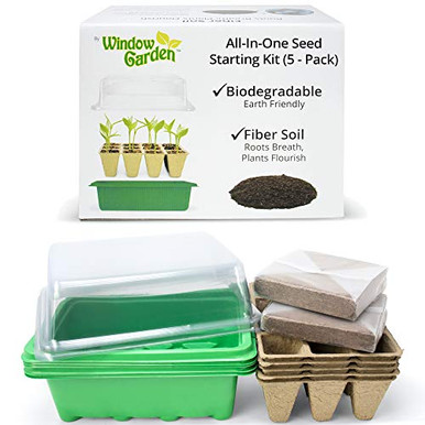 Window Garden Biodegradable Seed Starter Kit -5 Pack-- Eco Friendly ...
