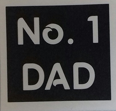 10 x No.1 Dad stencils for etching on glass gift present glassware ...