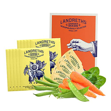 Landreth's Heirloom Vegetable Garden Starter Kit Bundle - Carrot Bean ...