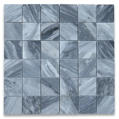 Stone Center Online Bardiglio Gray Marble 2x2 Square Mosaic Tile ...
