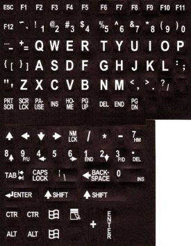 LARGE PRINT KEYBOARD STICKERS KTSW - Large Print English Keyboard ...