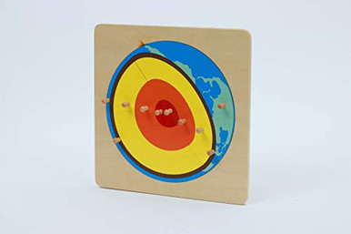 Montessori Earth Puzzle Earth Panel Puzzle Crustal Core Geography ...