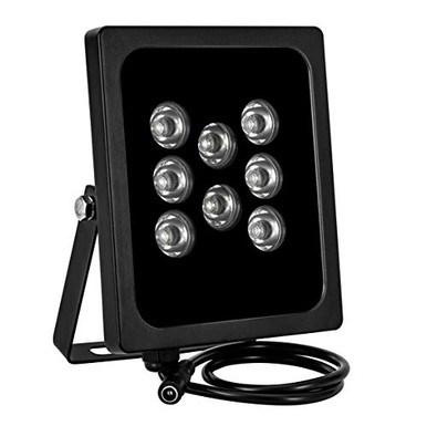 EVERSECU IR Illuminator 90 Degree Wide Angle 8-LEDs IR Infrared Light ...