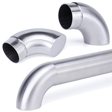 Muzata Deck Stair Railing Handrail Fitting Brushed Stainless Steel ...
