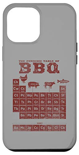 iPhone 12 Pro Max Periodic Table Of BBQ Red Distressed BBQ Nerd Case ...