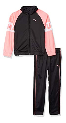 PUMA Girls' Track Jacket and Pant Set Peach 12M - Warehousesoverstock