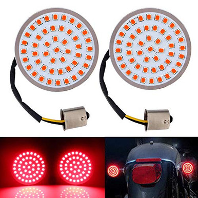 Bullet Style Front 1156 LED Front 2 inch RED Light Turn Signal Light ...