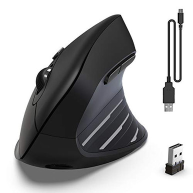 iClever Vertical Mouse - Ergonomic Mouse Wireless 6 Buttons with ...