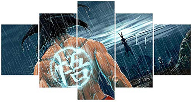 5 Panels Poster Unframed Anime Canvas Prints - Warehousesoverstock