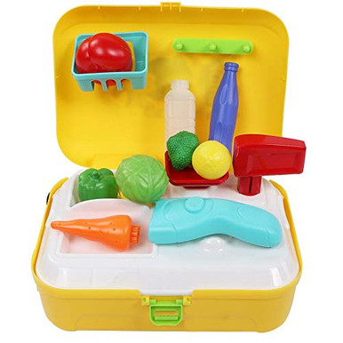 A sixx Portable Suitcase Toy Set Toy Kitchen Sets Toys Food Colorful ...