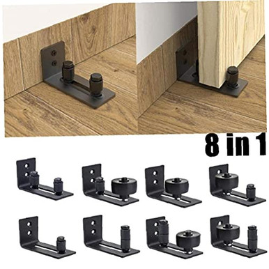 Barn Door Floor Guide Adjustable Wall Mounted Door Guide with 8 ...