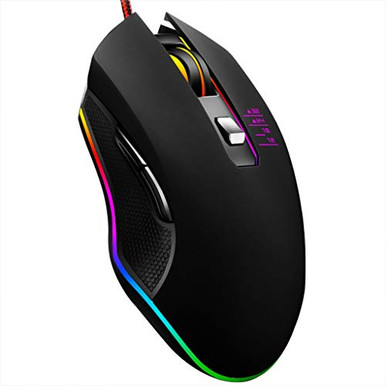 Jpwpowe Wired Gaming Mouse 7 Programmable Buttons Ergonomic RGB Gaming ...