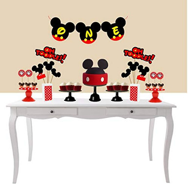 Mickey Mouse One Banner Made in Usa Mickey Mouse 1st Birthday Banner ...
