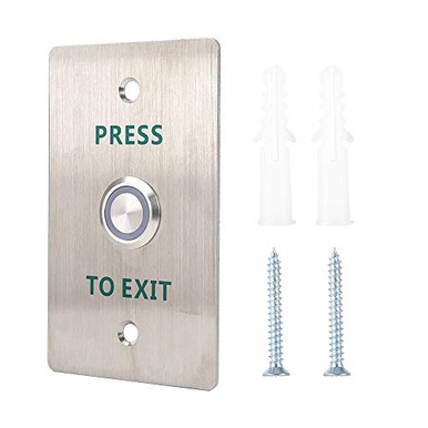 DC12~24V Metal Door Open Release Press to Exit Button Switch LED for ...