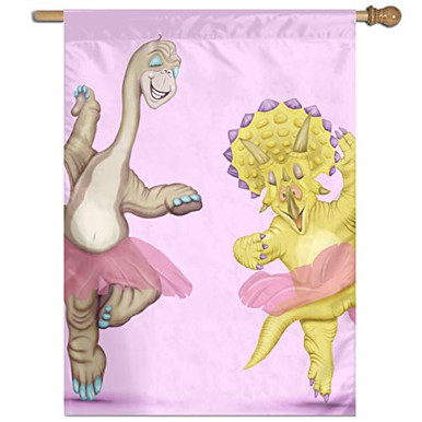 MINIOZE Kid Girl Pink Dinosaur Dancing Ballet Themed Welcome Extra Big ...