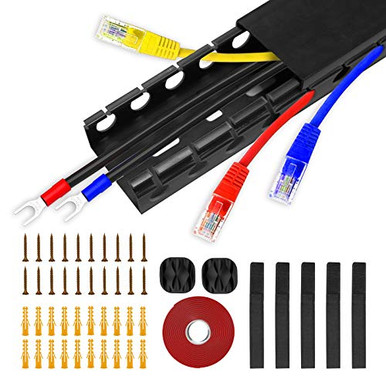 Updated Cable Raceway Kit 77.5 inch Open Slot Wire Covers for Cords ...