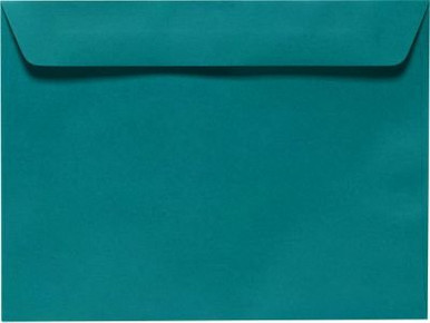 9 x 12 Booklet Envelopes in 80 lb. Teal for Mailing a Business Letter ...