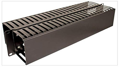 TeleDirect 2U Server Rack Wire Cable Management with Cover Double Sided ...