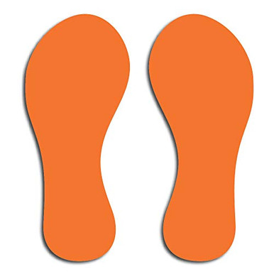 A Higher Class Co - 12 Pair Pack - 7 Inch Footprints vinyl floor ...