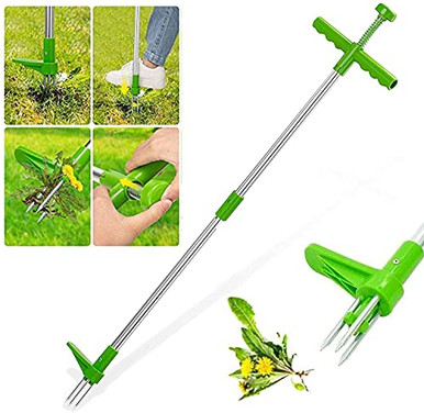 Stand-Up Plant Root RemoverWeed Puller Tool Garden Standing Weeder with ...