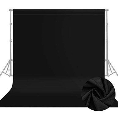 Black Screen Backdrop 10FTx12FT Muslin Fabric Photography Backdrop ...