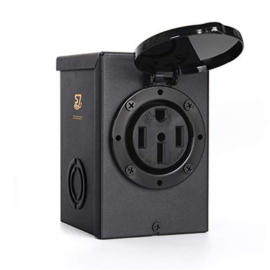 S7 50 Amp 125-250 Volt RV Power Outlet Box Enclosed Lockable ...