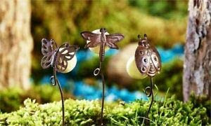 cdc Miniature Fairy Garden Glow-in-The Dark Insect Picks - Set of 3 ...