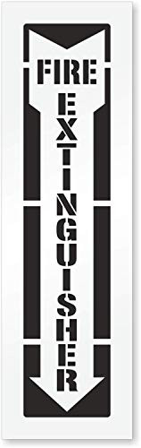 SmartSign Fire Extinguisher Reusable Stencil - 6" x 20" Plastic ...
