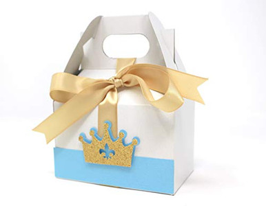 All About Details Prince Crown Theme Favor Box 10sets Gable Box Party ...
