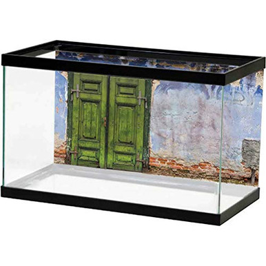 Rustic Decor Aquarium Wallpaper Background Colored House with A Pastel ...