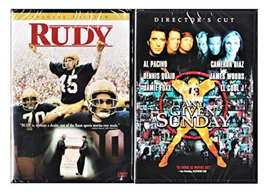 Football Drama DVD Bundle Rudy and Any Given Sunday 2-Movie Set ...