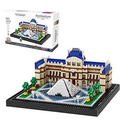 Micro Mini Blocks Louvre Museum Building Blocks Set and World Famous ...