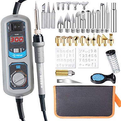 PEEWF Professional Wood Burning Kit for Adult 58 Pcs Pyrography Burner ...